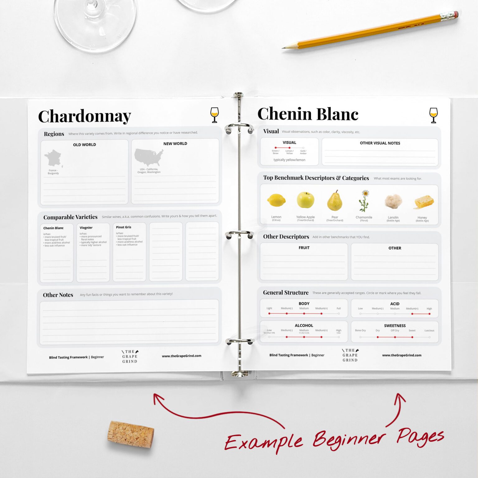 Blind Tasting Framework - Essential Wine Notes & Study Companion